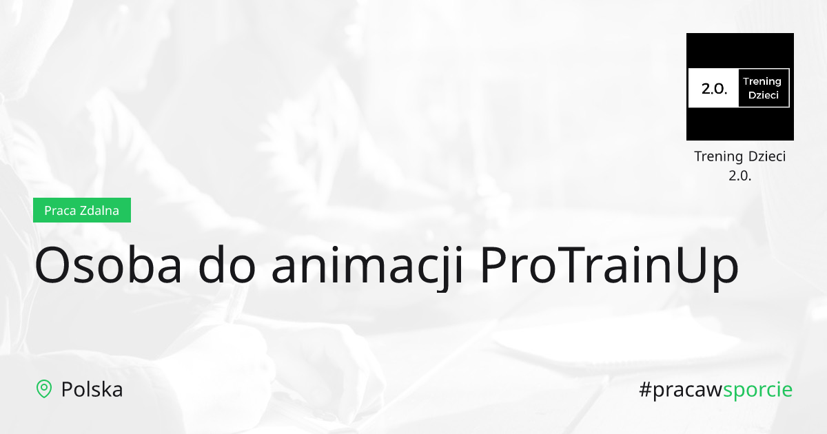 Osoba do animacji ProTrainUp - Trening Dzieci 2.0.